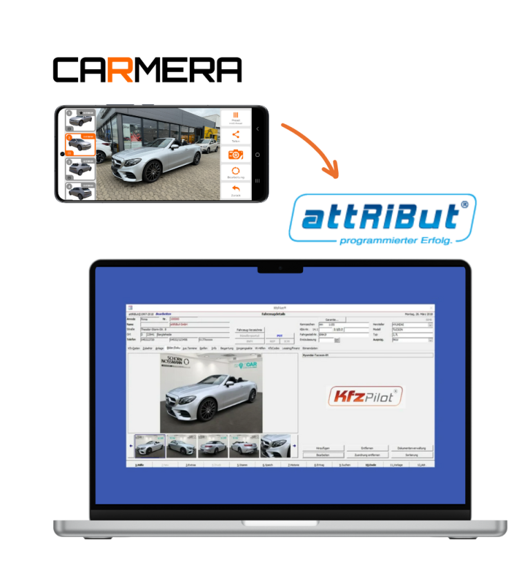 Neue KfzPilot® Schnittstelle zur Foto App CARMERA - perfekte ...